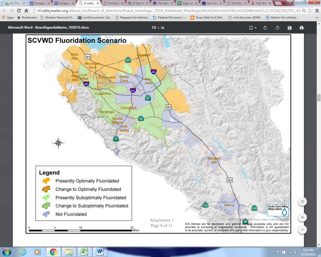 SCVWD Future Fluoridation Map | City Water Filter and Hyperbaric